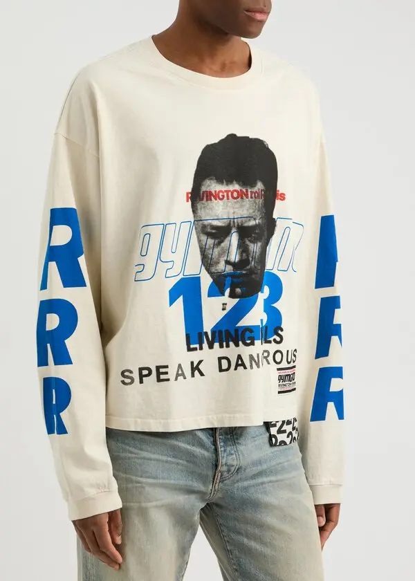 RIVINGTON ROI REBIS Speak Dangerously Printed Cotton Top - Off